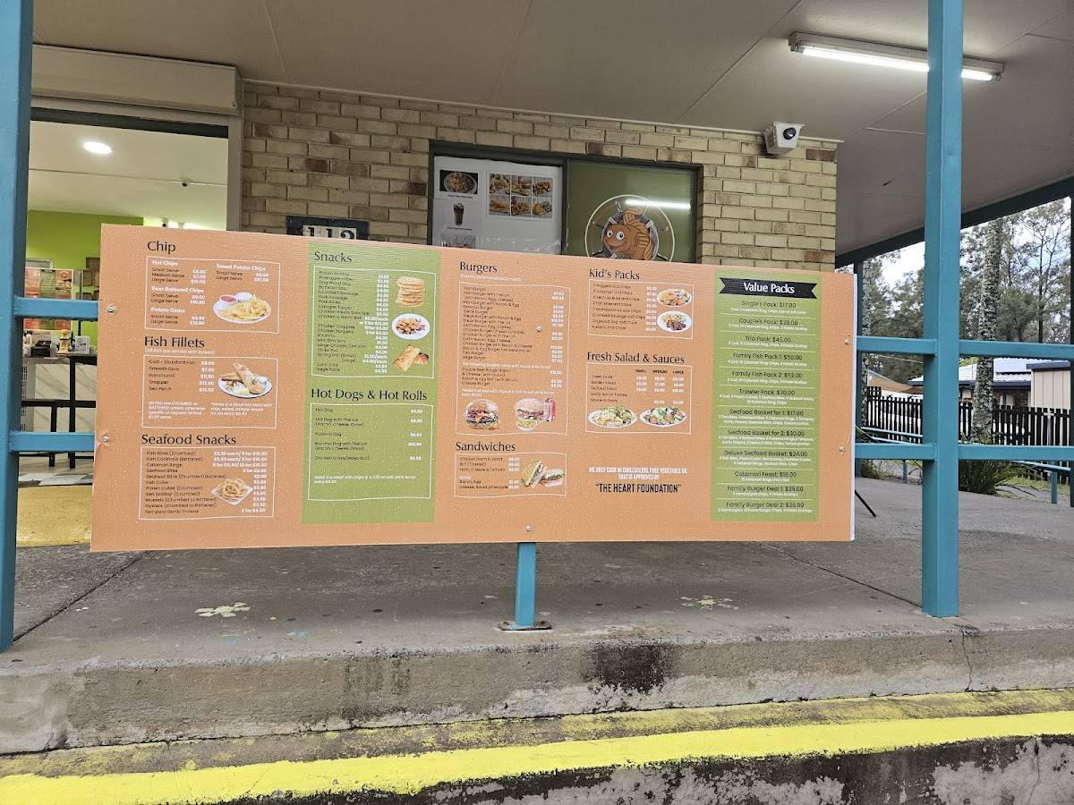 Menu at Goldfish Fresh and Cooked Seafood restaurant, Collingwood Park