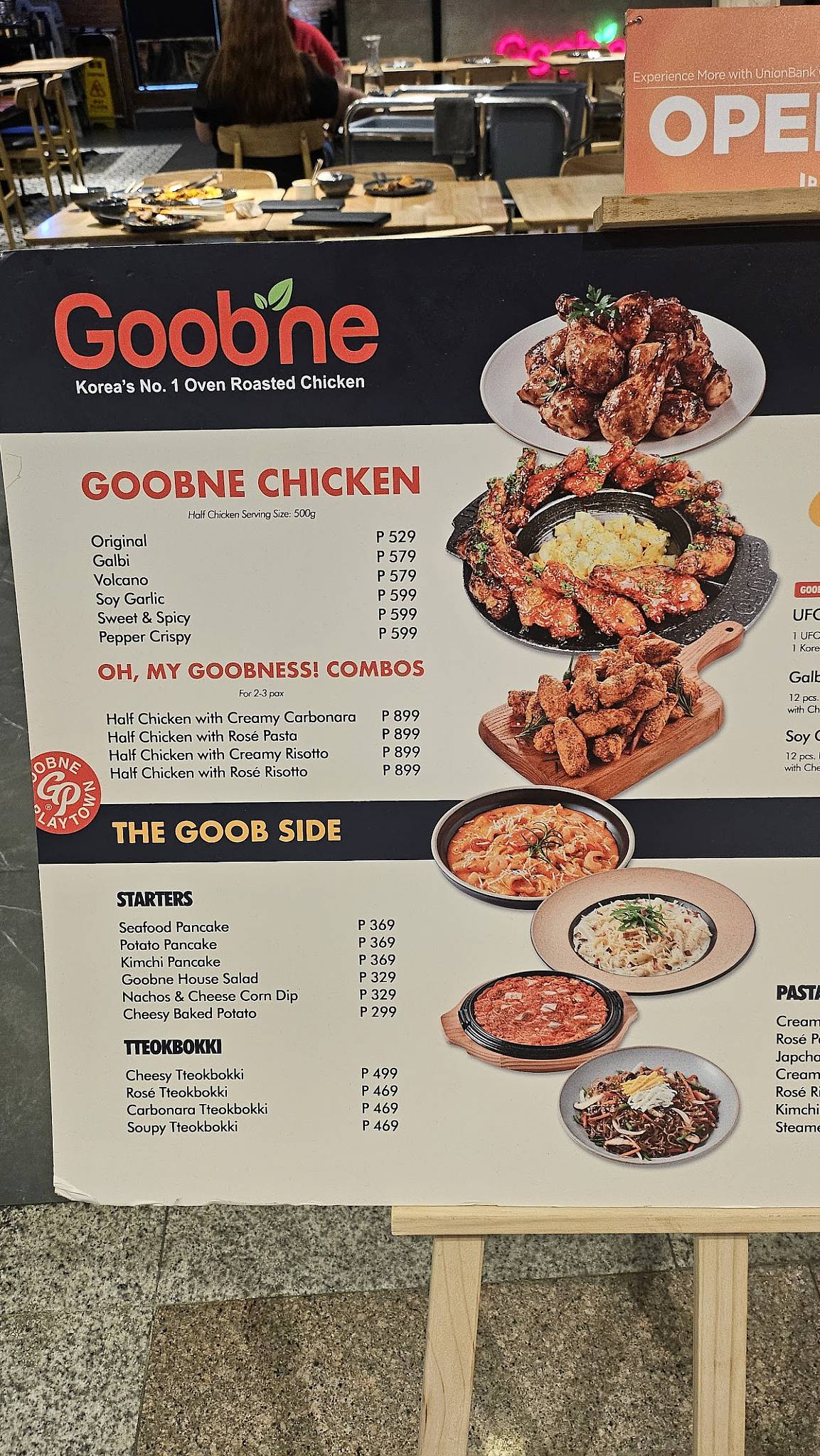 Menu at Goobne restaurant, Taguig