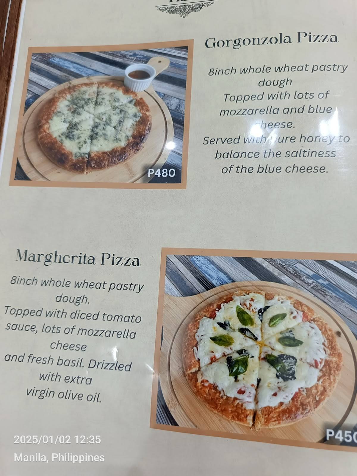 Menu at Good Pastry Cafe, San Juan