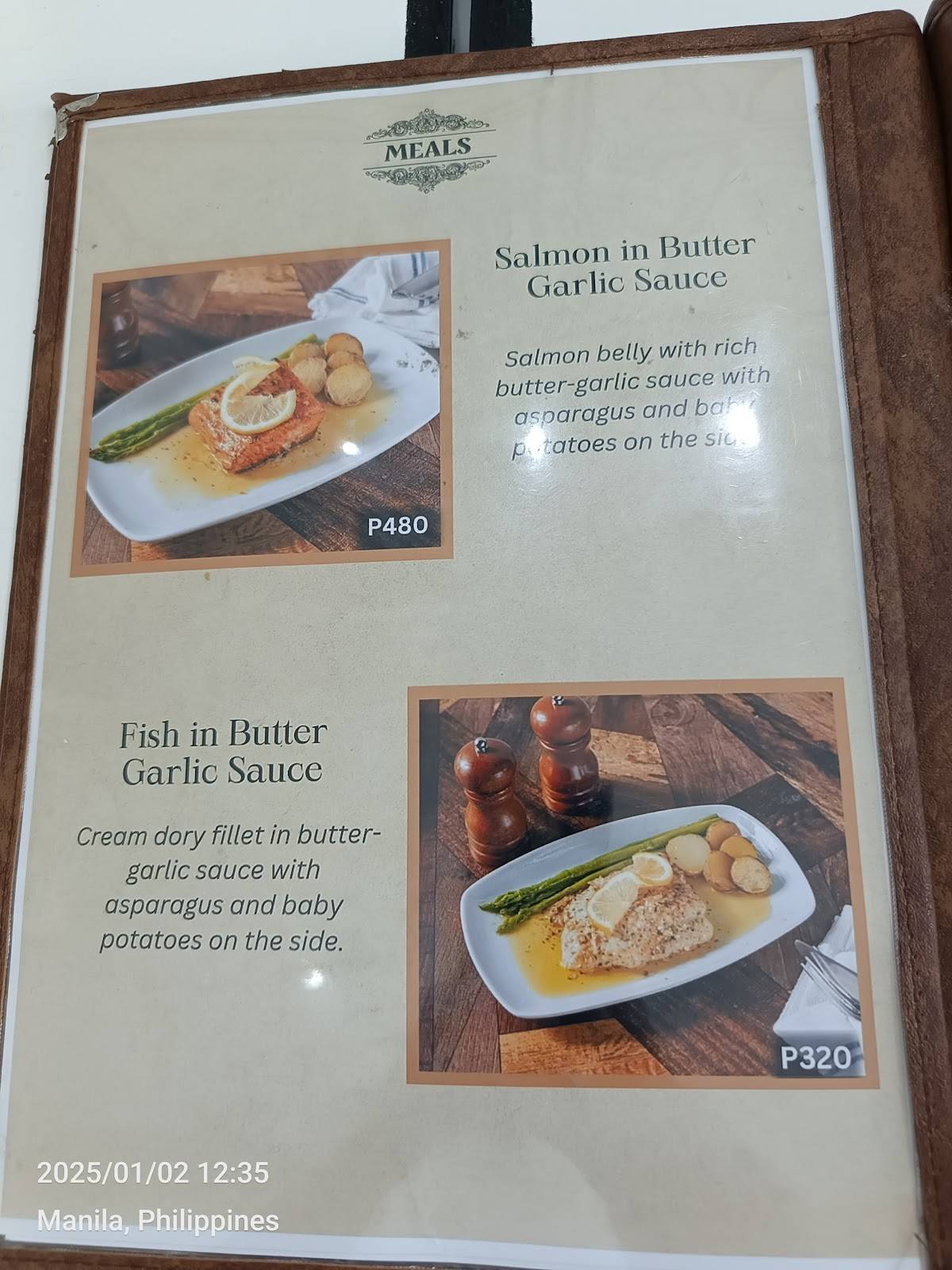 Menu at Good Pastry Cafe, San Juan