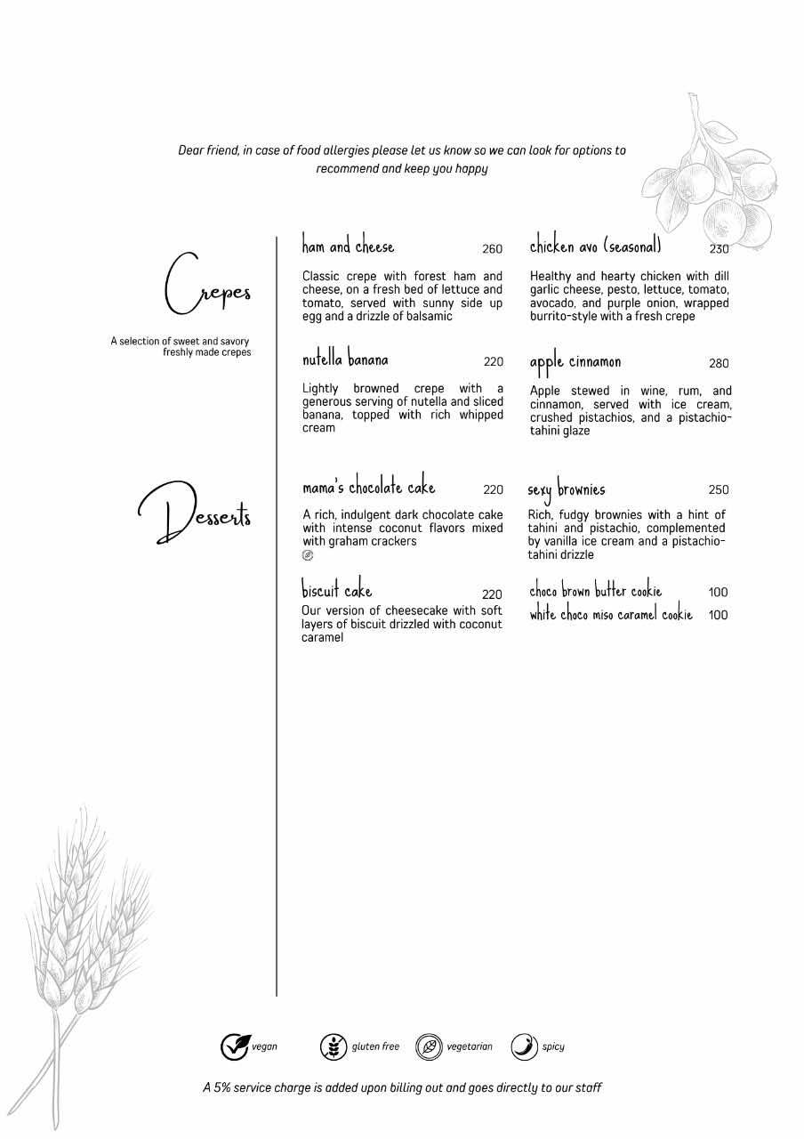 Menu at Goodies - Cafe, Restaurant Bar & Eco Shop, General Luna