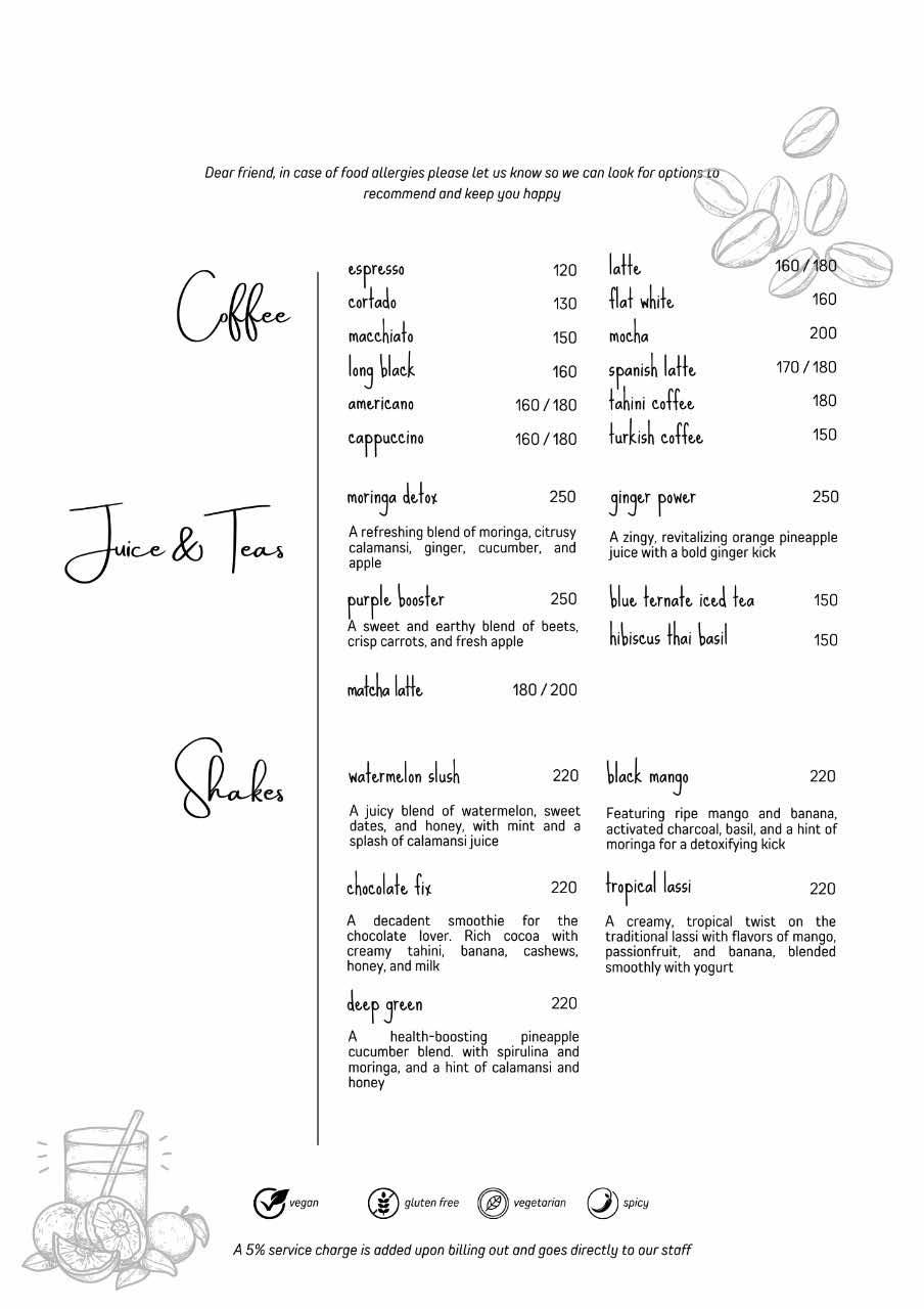 Menu at Goodies - Cafe, Restaurant Bar & Eco Shop, General Luna
