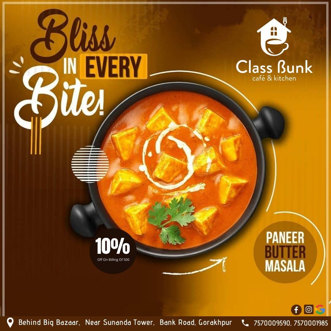 Menu at Class bunk cafe & kitchen, Gorakhpur, Q949+242