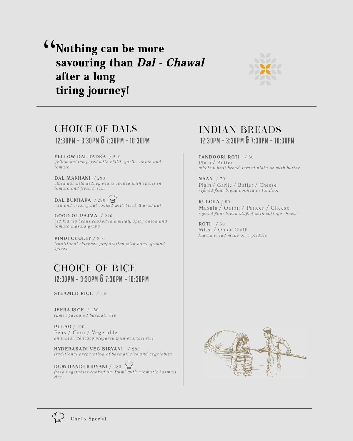Menu at Grains Pure Veg by Udaan Pride Sikkim, Gangtok, Gangtok