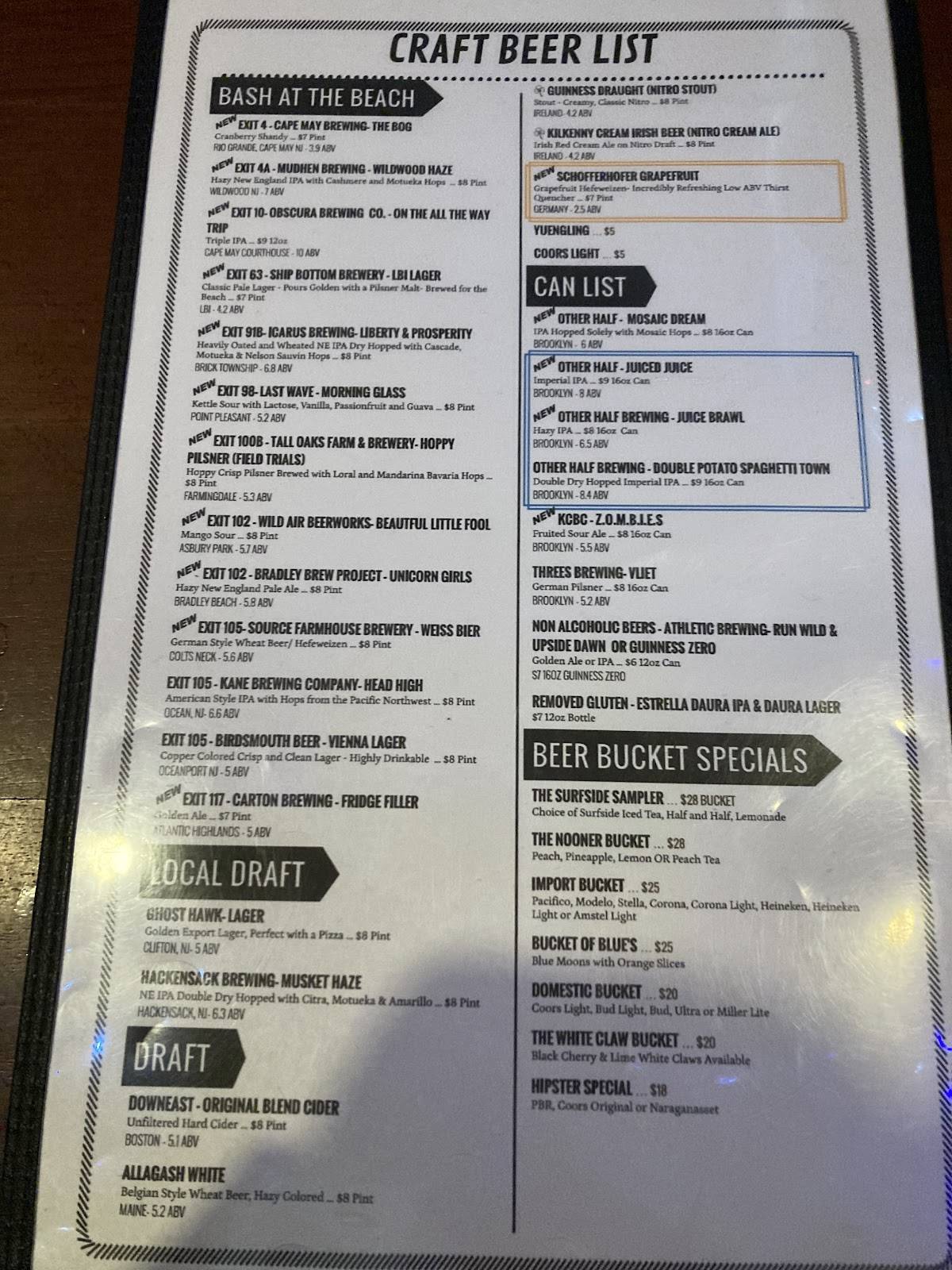 Menu at Grant Street Cafe, Dumont, 25 Grant Ave