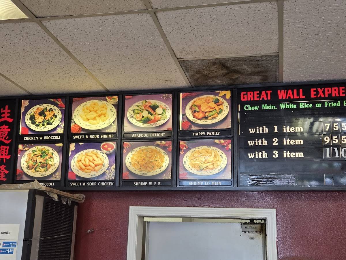 Menu at Great Wall Express Chinese Restaurant, Elko