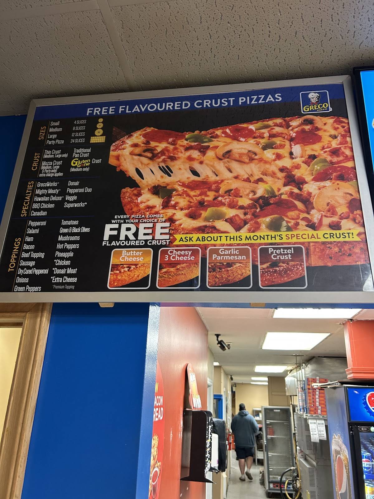 Menu at Greco Pizza pizzeria, Corner Brook