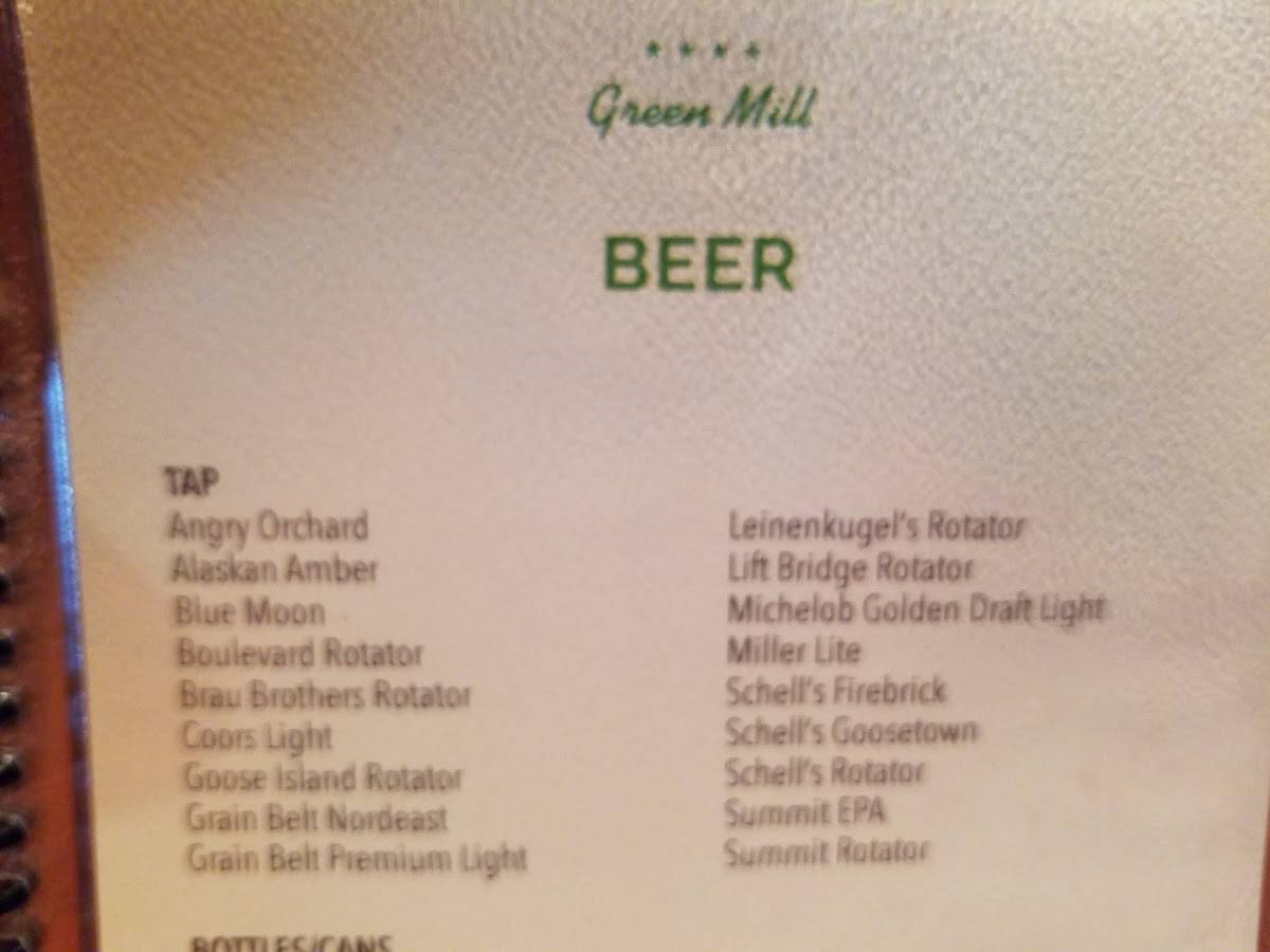 Menu at Green Mill Restaurant & Bar, New Ulm, S Broadway St