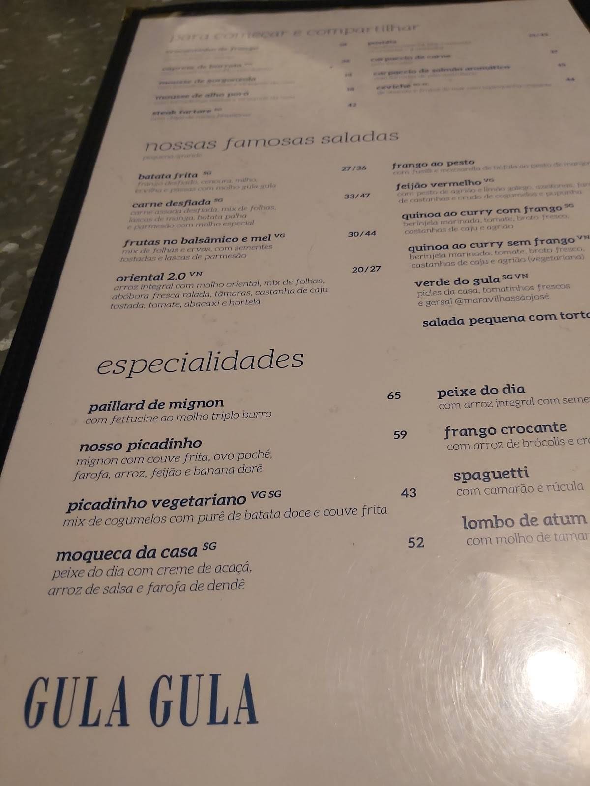 Menu em Gula Gula Restaurante, São Paulo