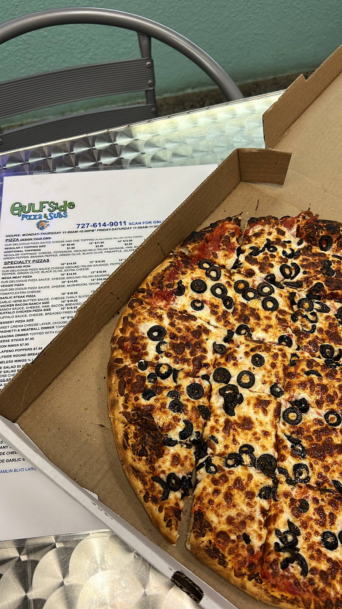 Menu at GulfSide Pizza & Subs pizzeria, Largo