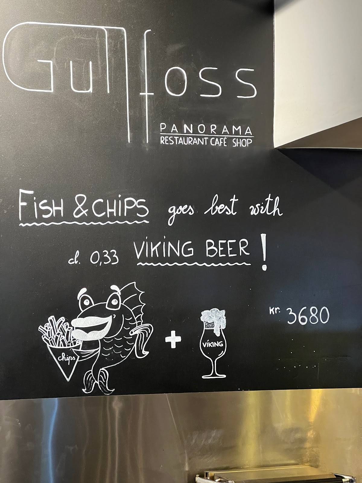Menu at Gullfoss - Panorama Restaurant - Cafe - Shop, Iceland