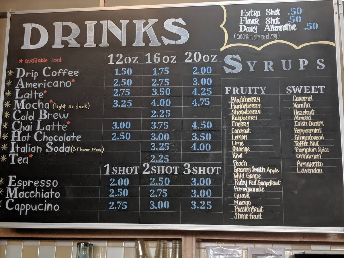 Menu at Guru's Cafe, Provo