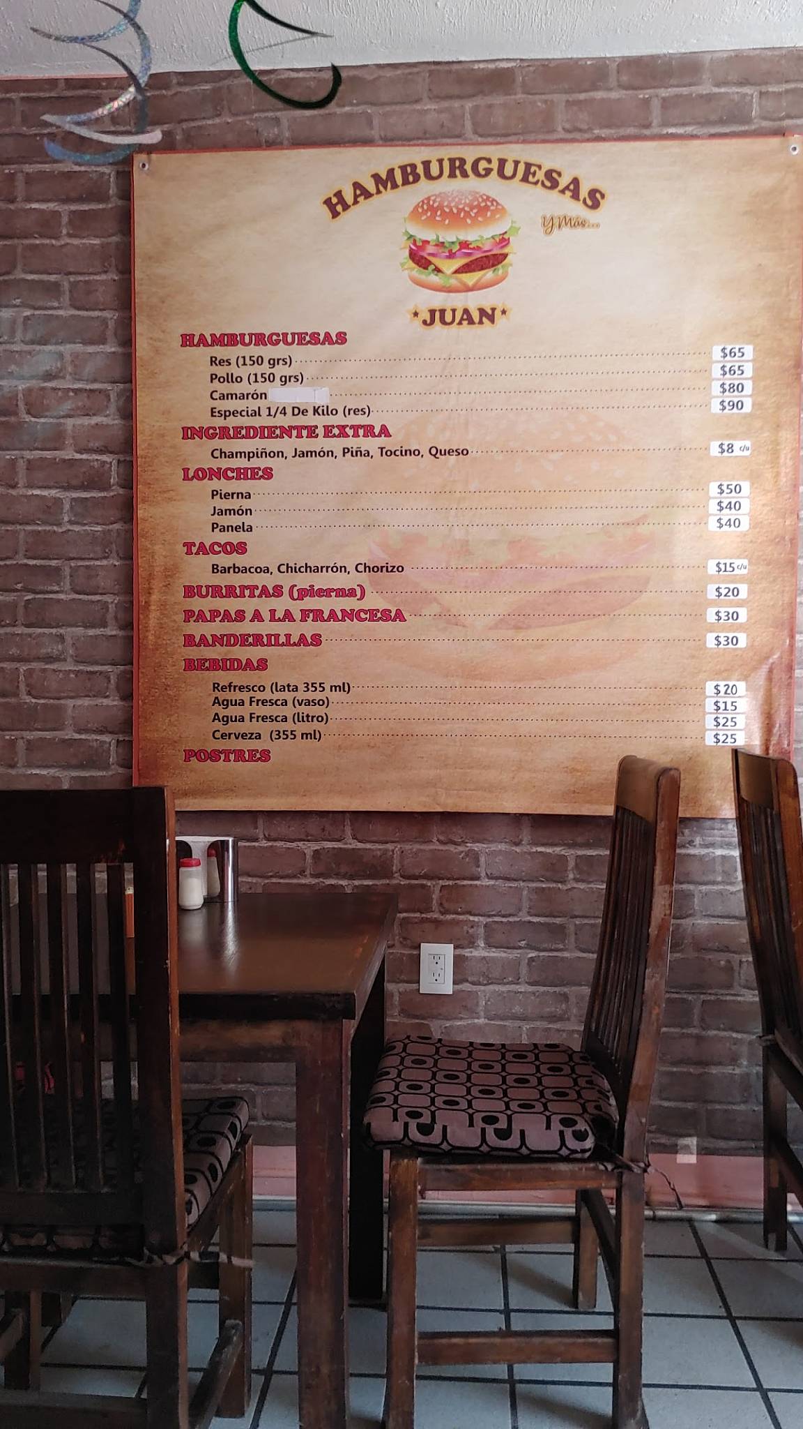 Carta del restaurante HAMBURGUESAS y más JUAN, Guadalajara