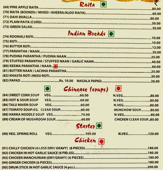 Menu at Haandi Restaurant, New Delhi, 37/1