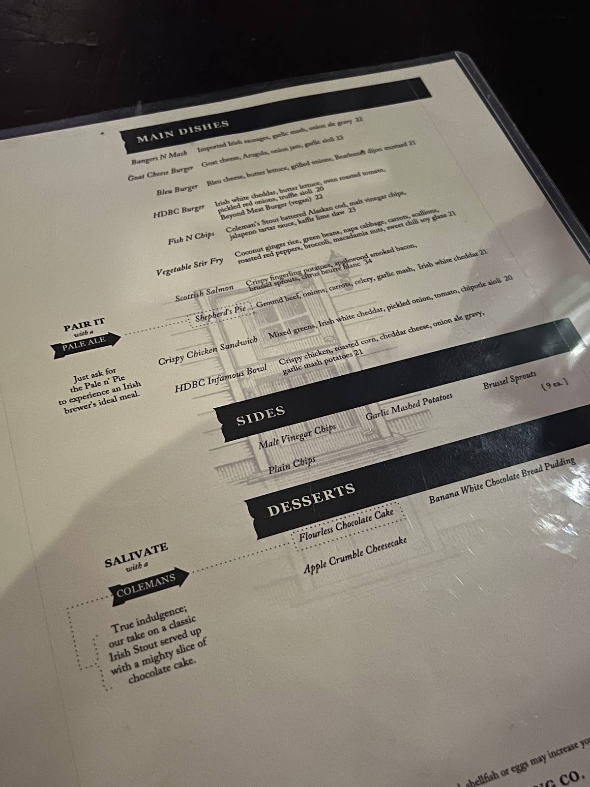 Menu at Half Door Brewing Co. pub & bar, San Diego