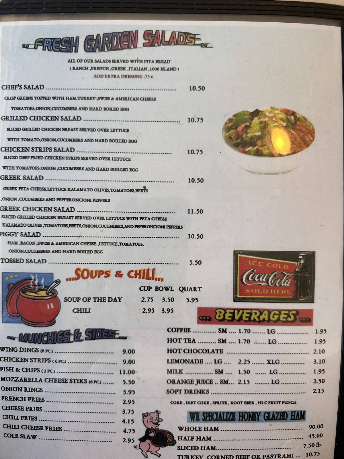 Menu at Ham Palace restaurant, Detroit