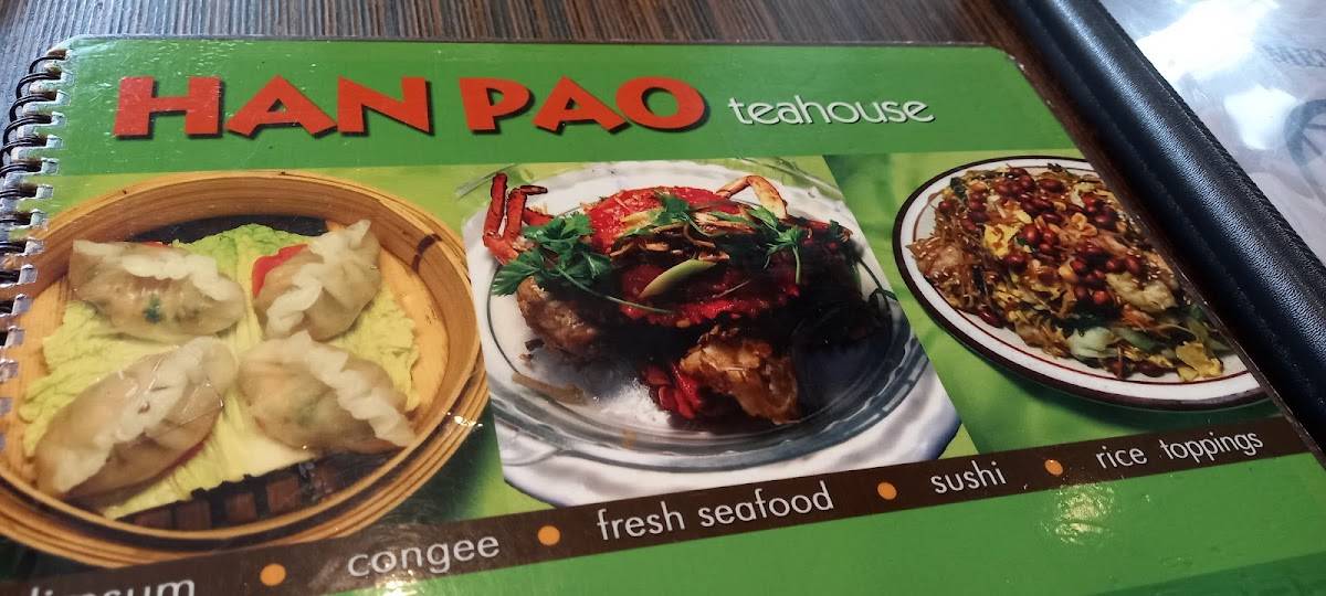 Menu at Han Pao Tea House restaurant, Mandaluyong, Mandala Park