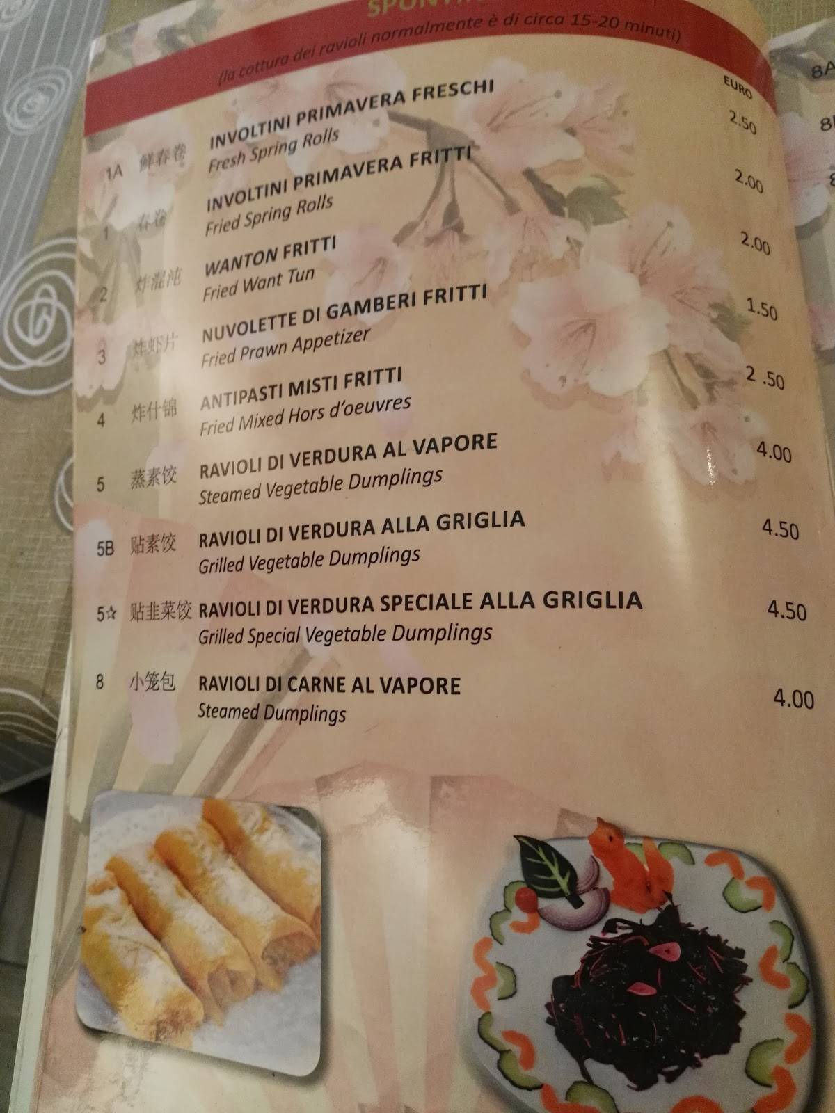 Menu at Hang Zhou da Sonia restaurant, Rome, Via Principe Eugenio