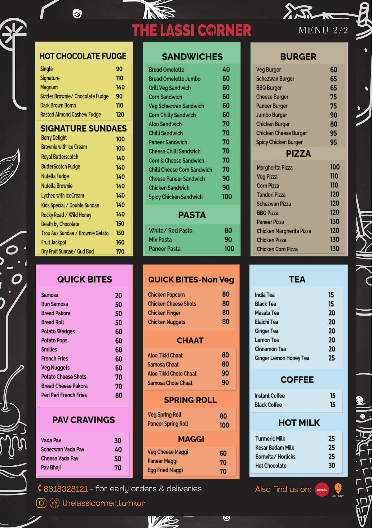 Menu at The Lassi Corner - ದಿ ಲಸ್ಸಿ ಕಾರ್ನರ್, Hanumanthapura