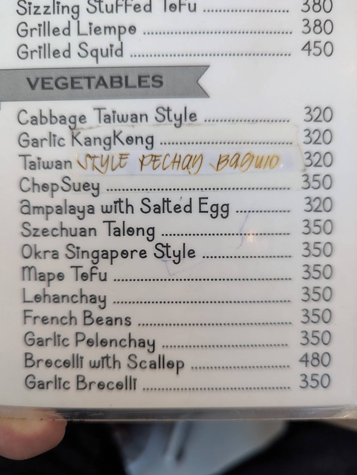 Menu at Happy Lulu restaurant, Quezon City, 278 Del Monte Ave