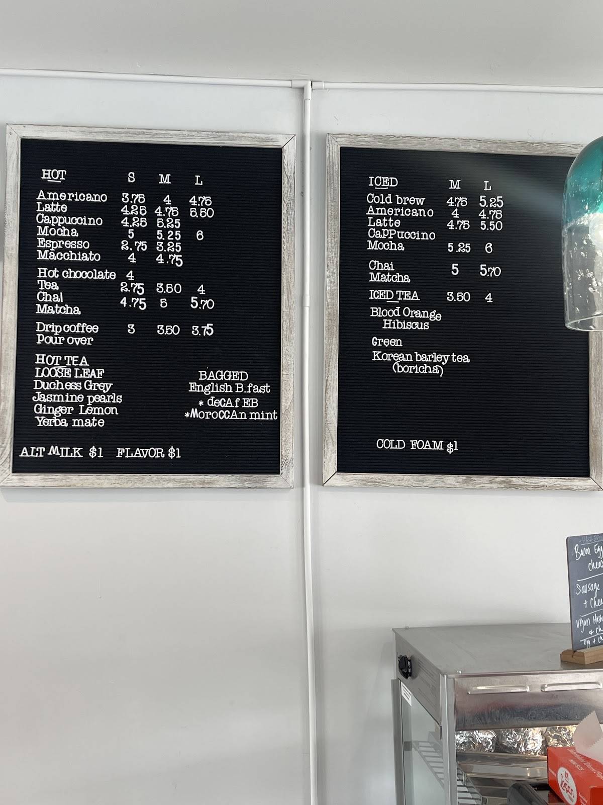 Menu at Harbor Fox Coffee Bar, Dennis