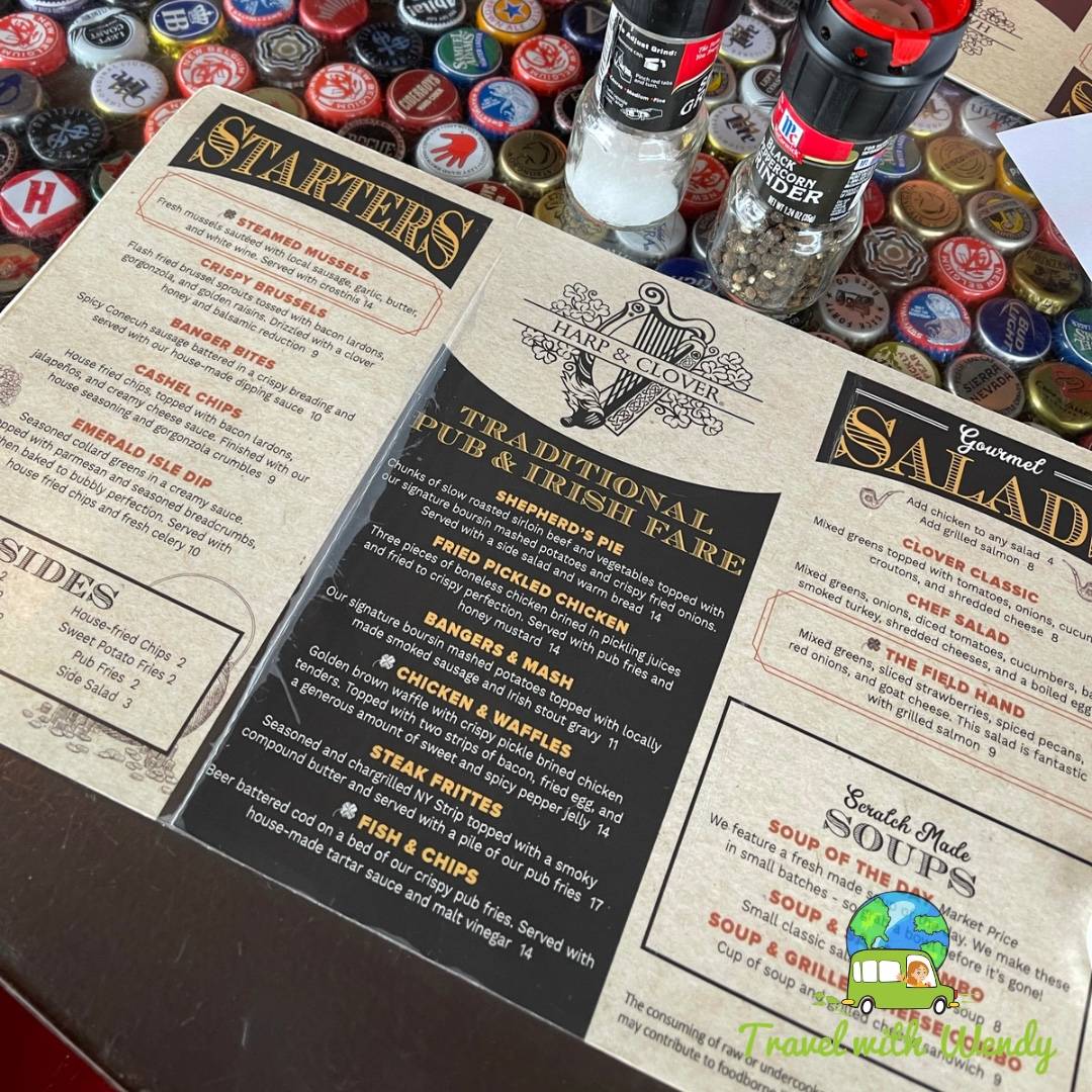 Menu at CLOVER ON COURT (Formerly Harp and Clover) pub & bar, Gadsden