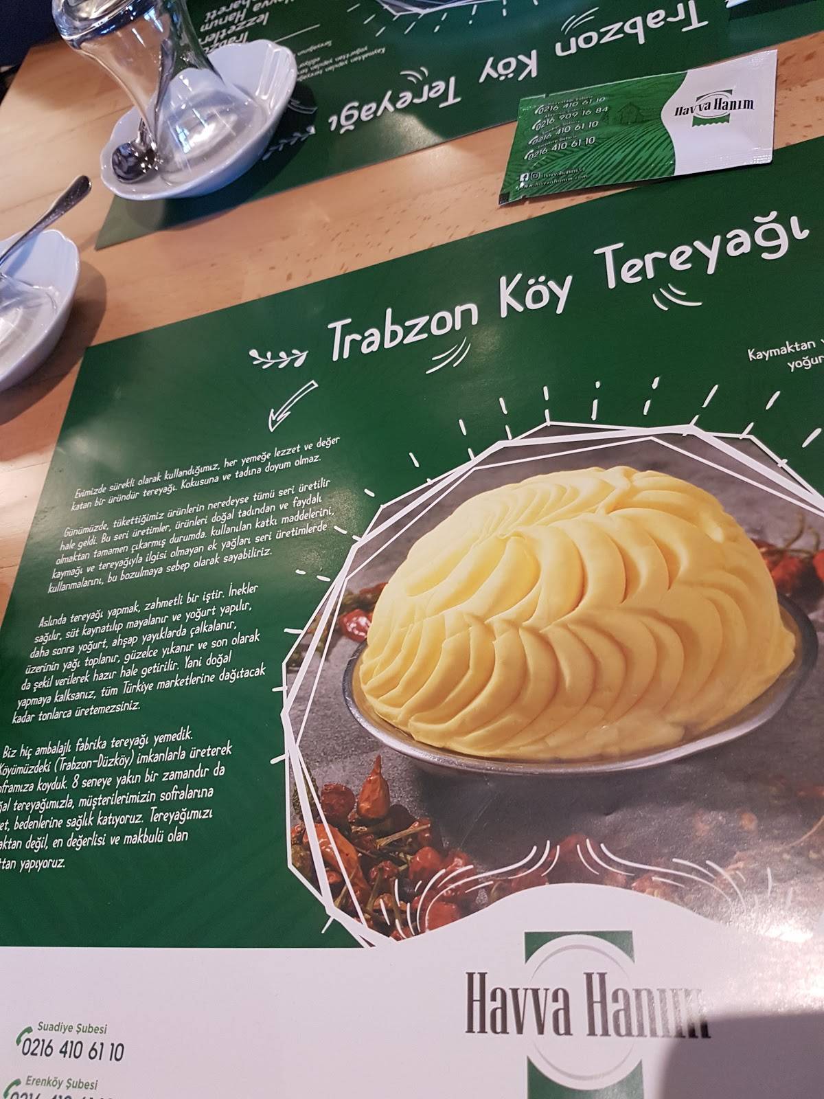 Carta de Havva Hanım Trabzon Köy Kahvaltısı, Estambul, Atatürk Mahallesi