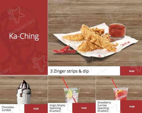 Menu at KFC Hermanus restaurant, Hermanus, Royal Centre