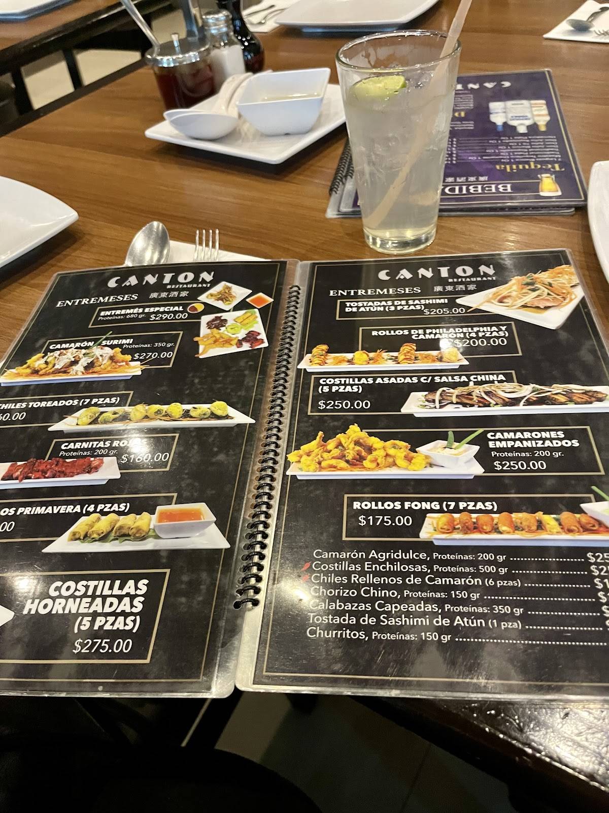 Carta del restaurante Canton, Hermosillo, Bulevar José María Morelos 307