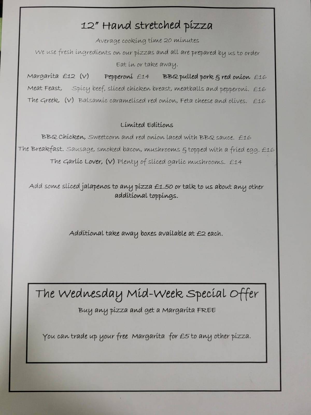 Menu at The London Inn pub & bar, Yelverton