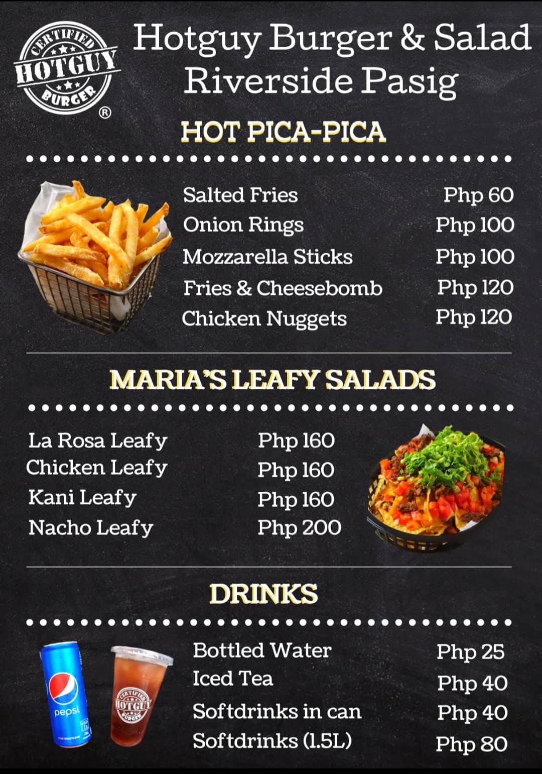 Carta del restaurante Hotguy Burger & Salad Riverside Pasig, Pasig