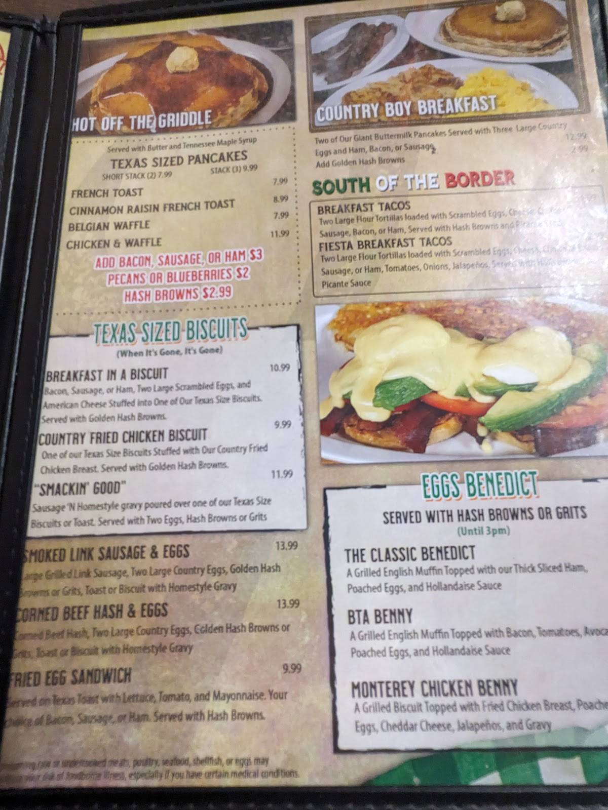 Menu at Kelley's Country Cookin' restaurant, League City, 1502 FM518