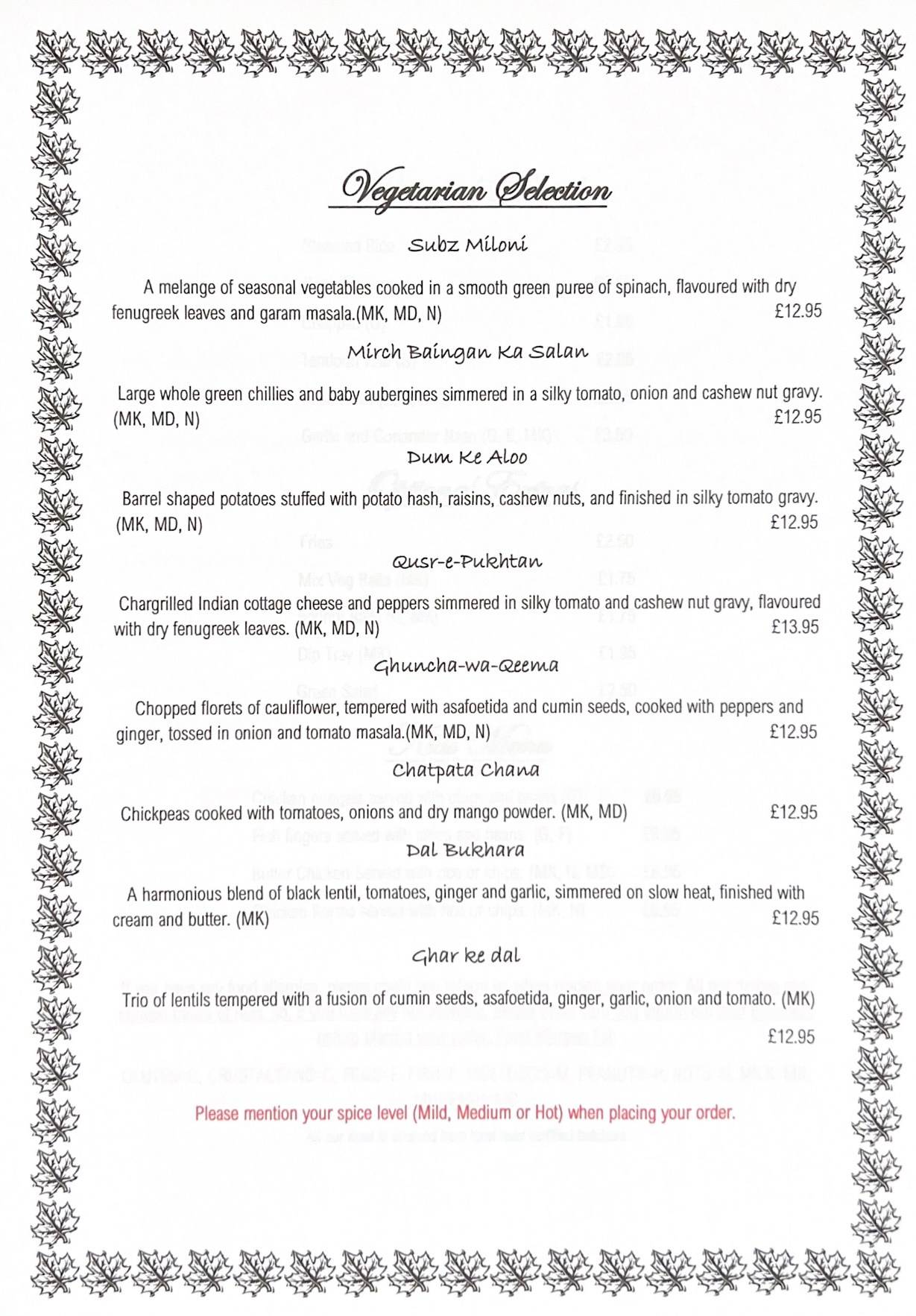 Menu at Destination Indian Restaurant & Bar, Huddersfield