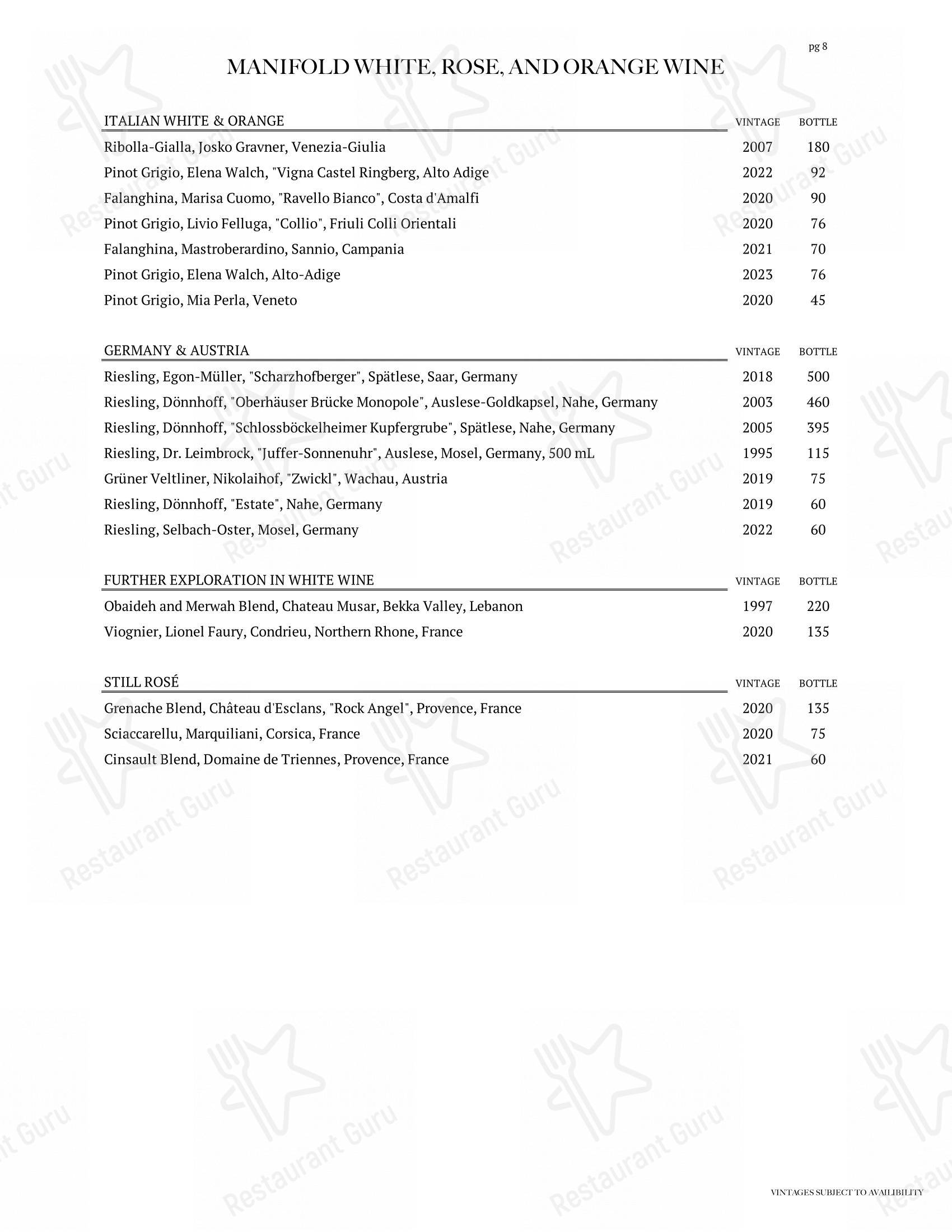 Menu at Hy's Steak House steakhouse, Honolulu