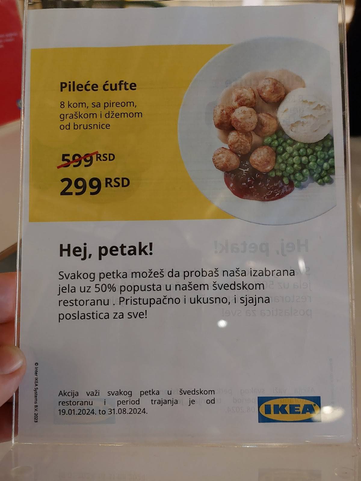 Menu at IKEA Restoran restaurant, Zuce