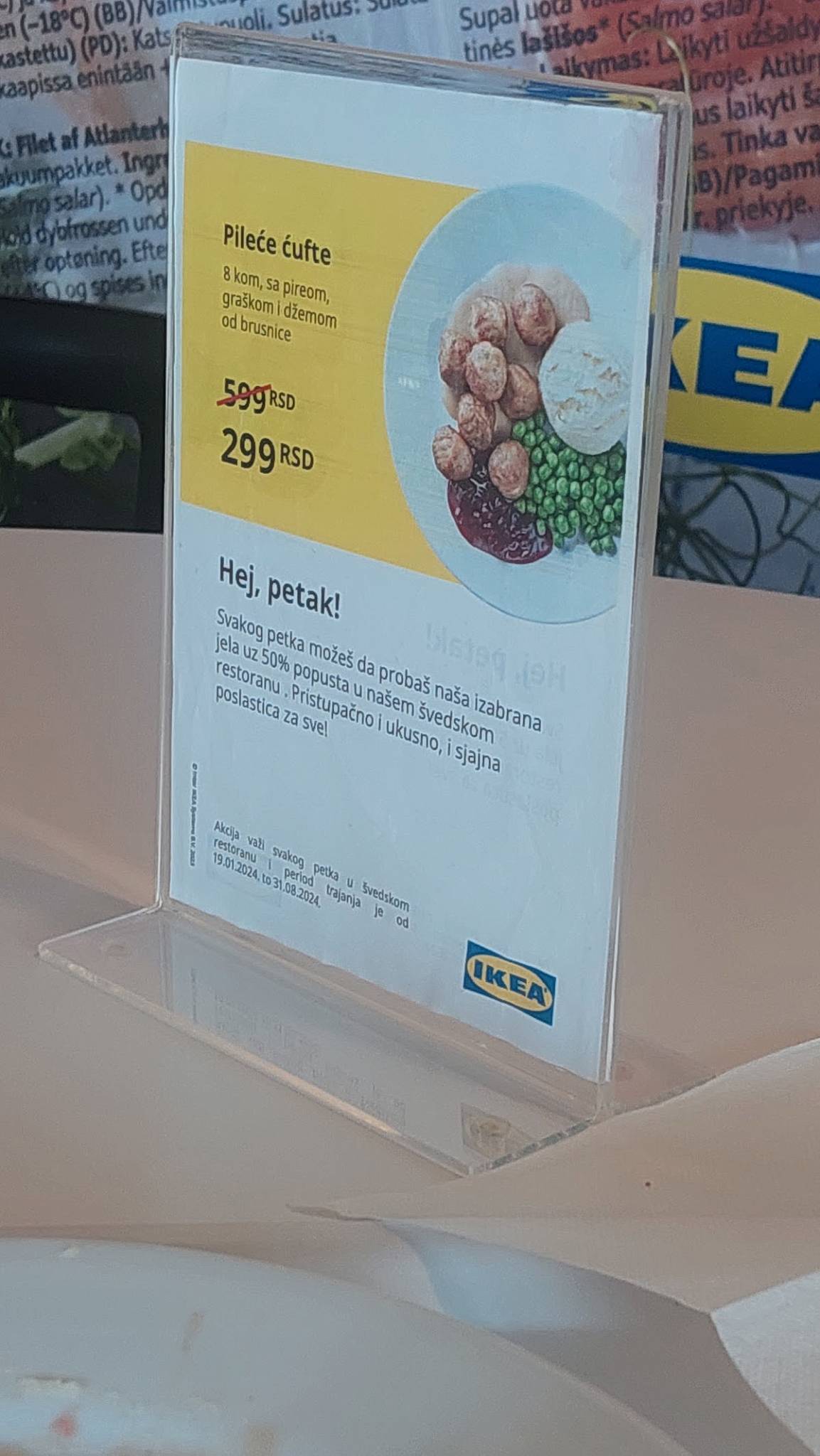 Menu at IKEA Restoran restaurant, Zuce