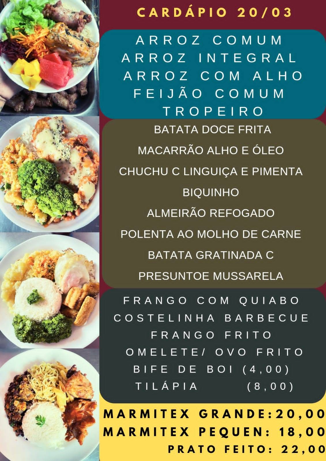 Menu em ITA MARMITAS- Marmitex -marmitex para empresas- restaurante em ...