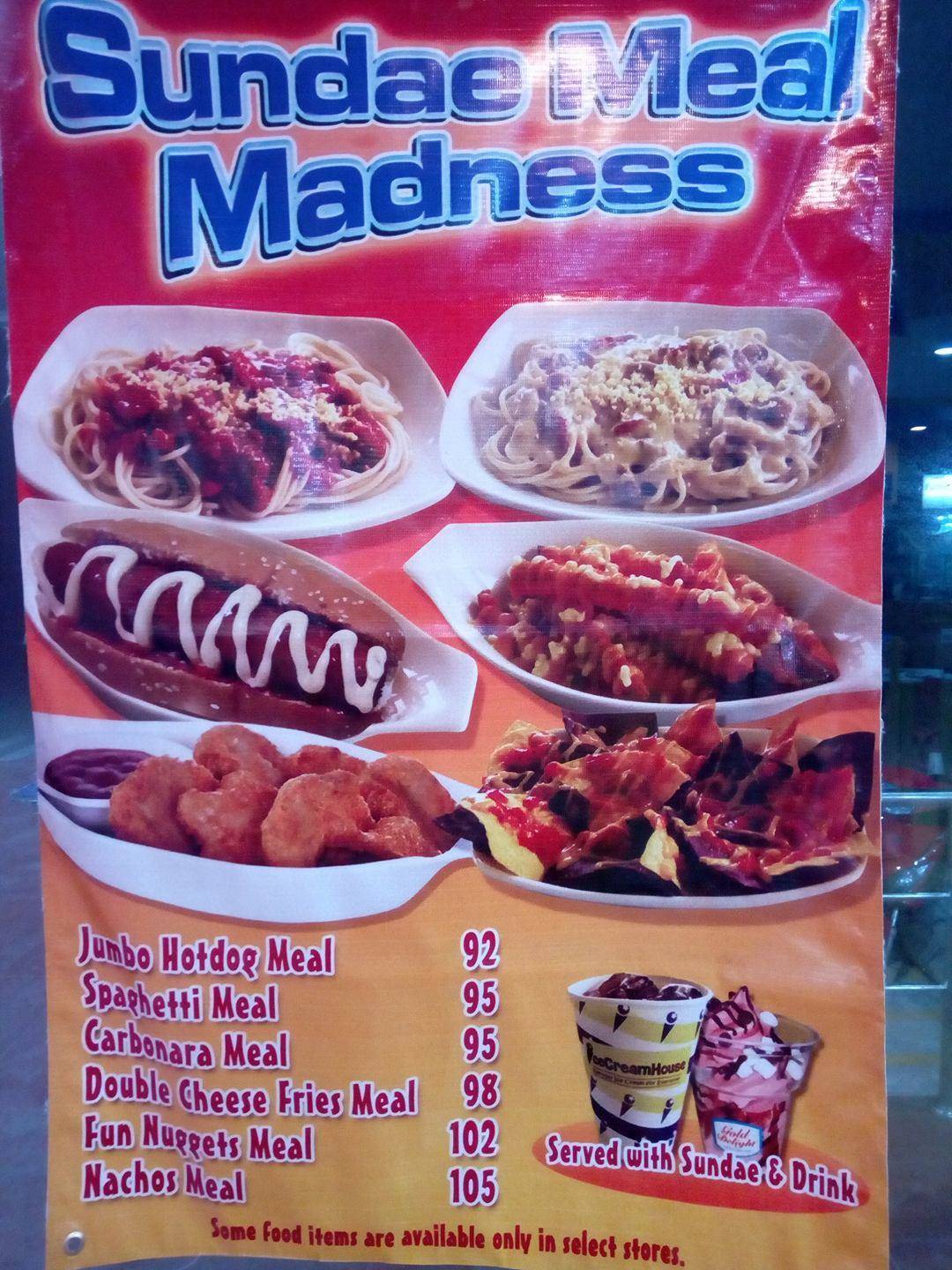 Menu at Ice Cream House desserts, Imus