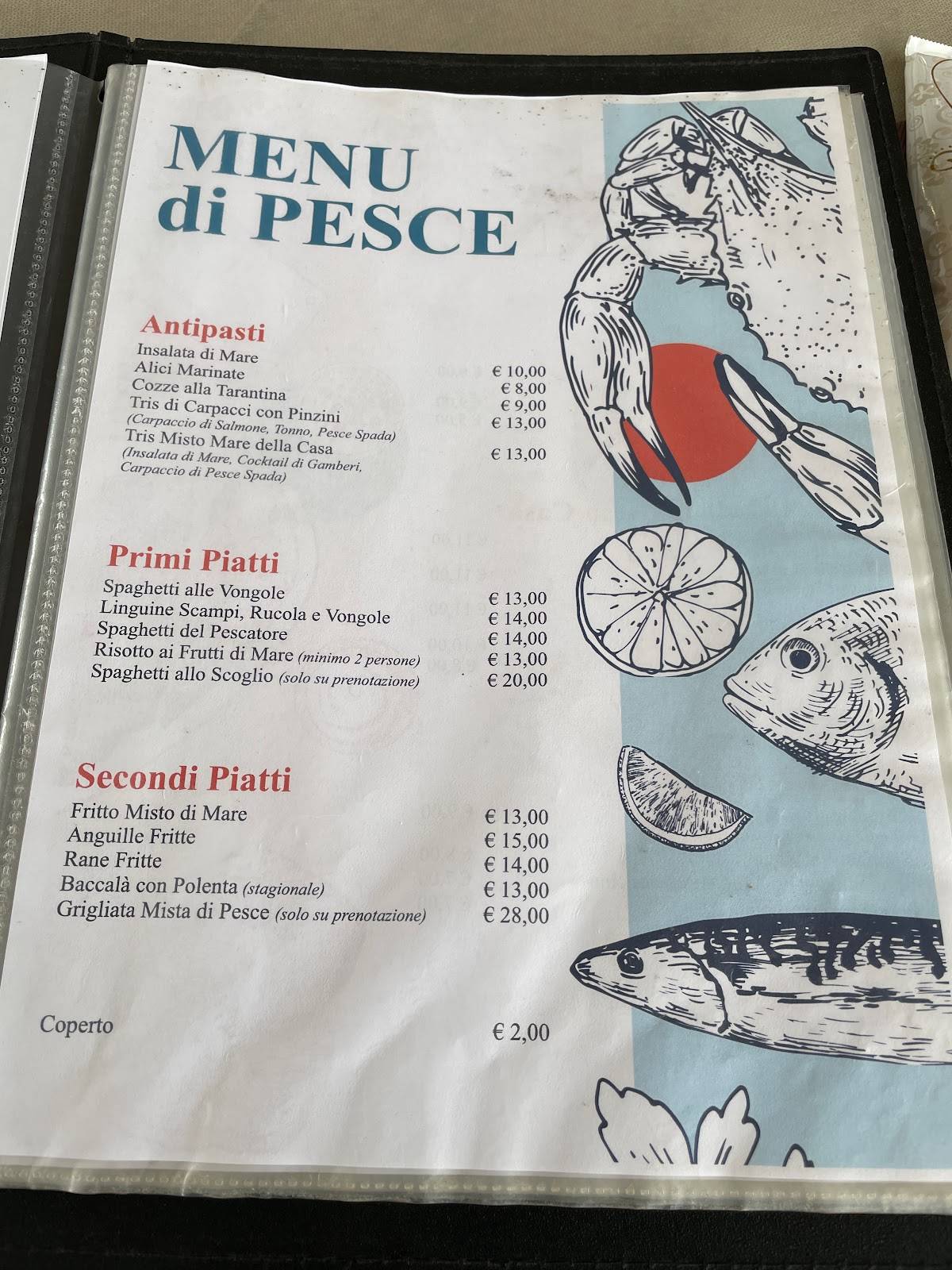 Menu da Il Pontile pub & bar, Santa Maria Maddalena, Via Malcantone