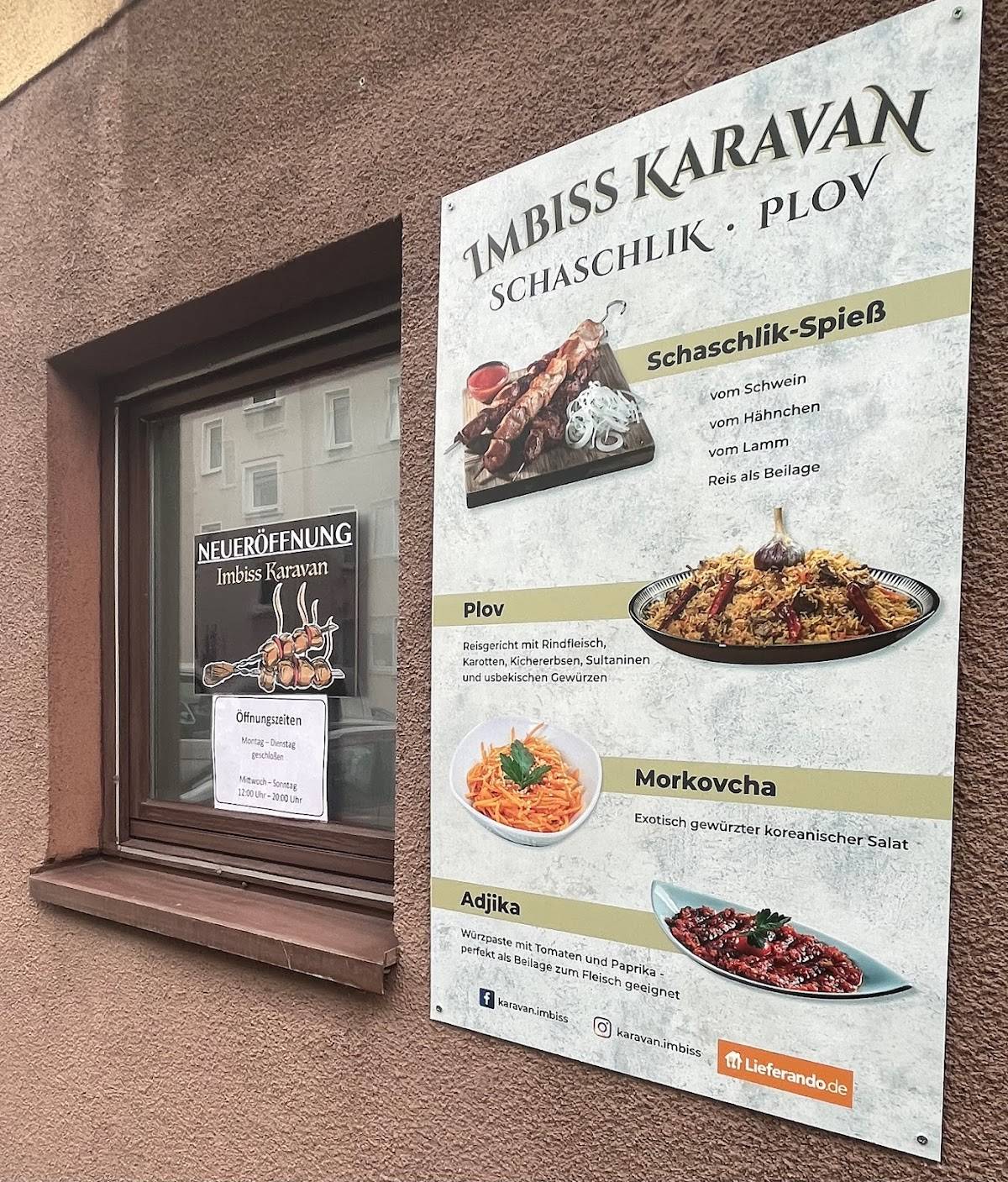 Carta del café Imbiss Karavan, Fürth