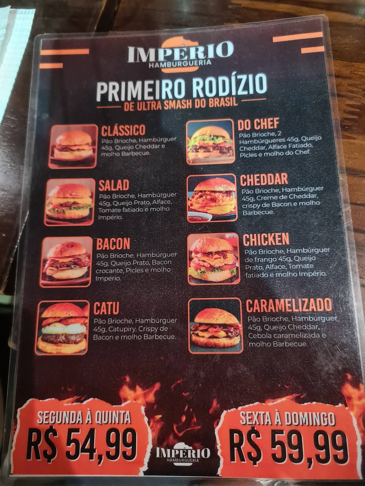 Menu em Império Smash Burguer restaurante, Presidente Prudente
