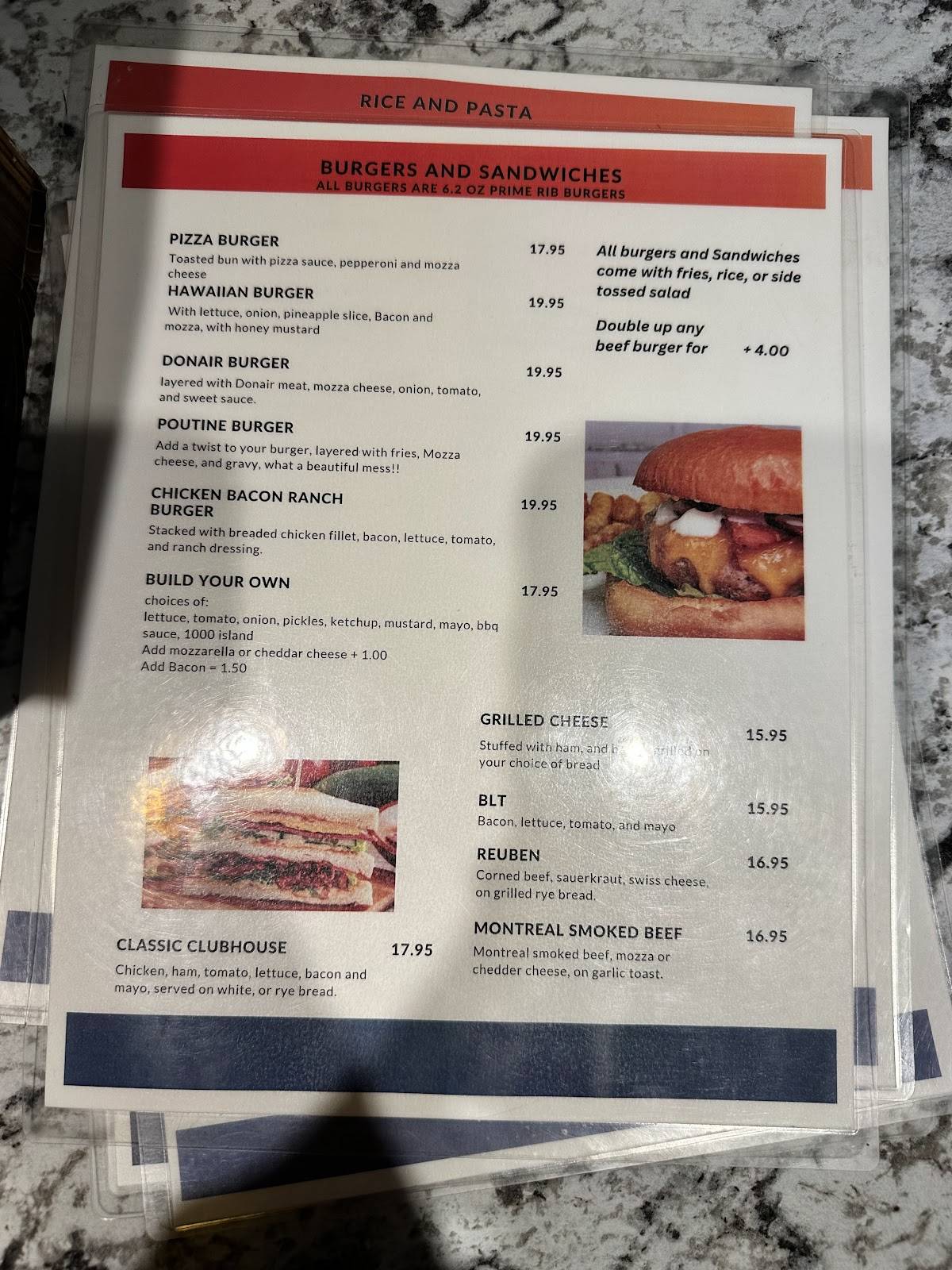 Menu at Inferno Shawarma and Donair restaurant, Flin Flon