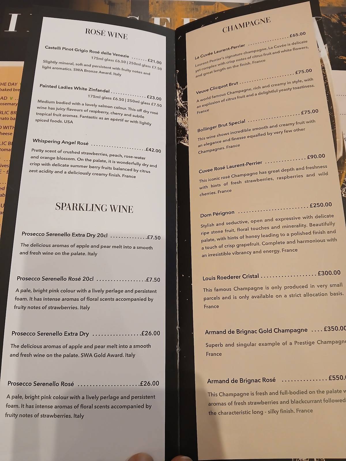 Menu at Infused pub & bar, Cheadle