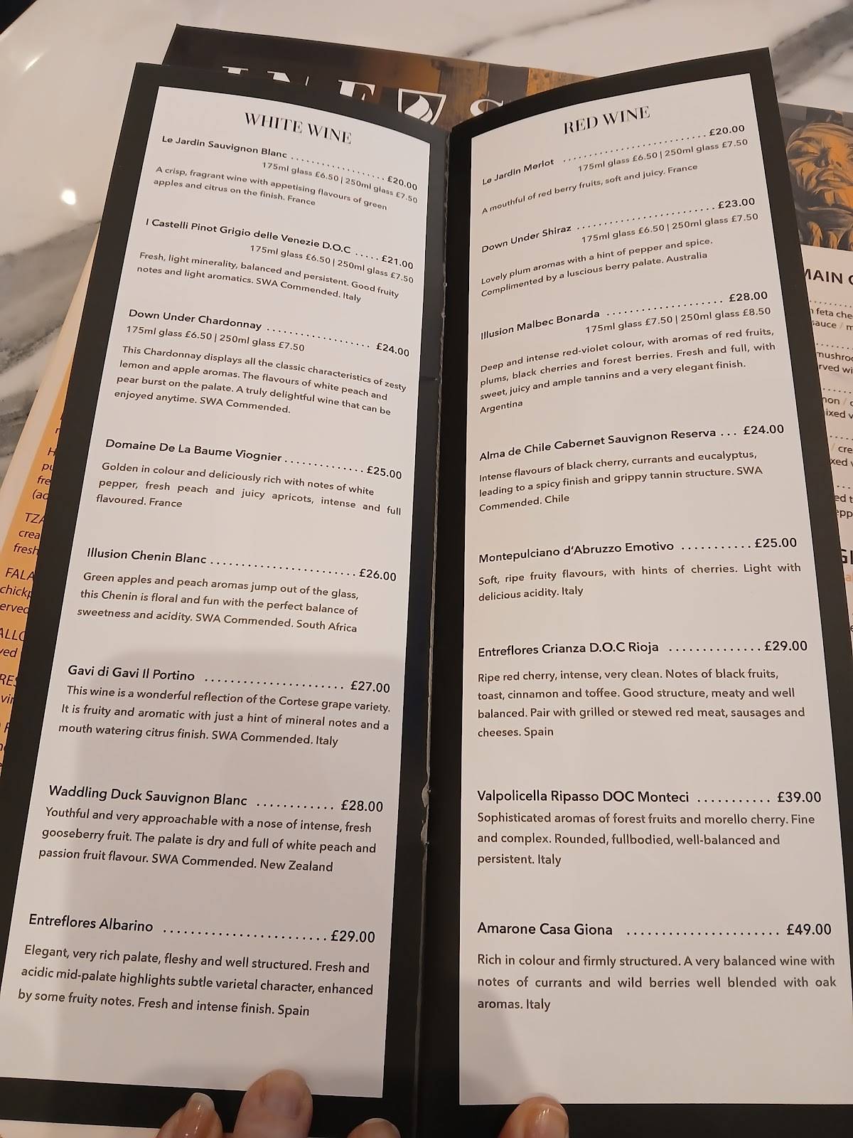 Menu at Infused pub & bar, Cheadle