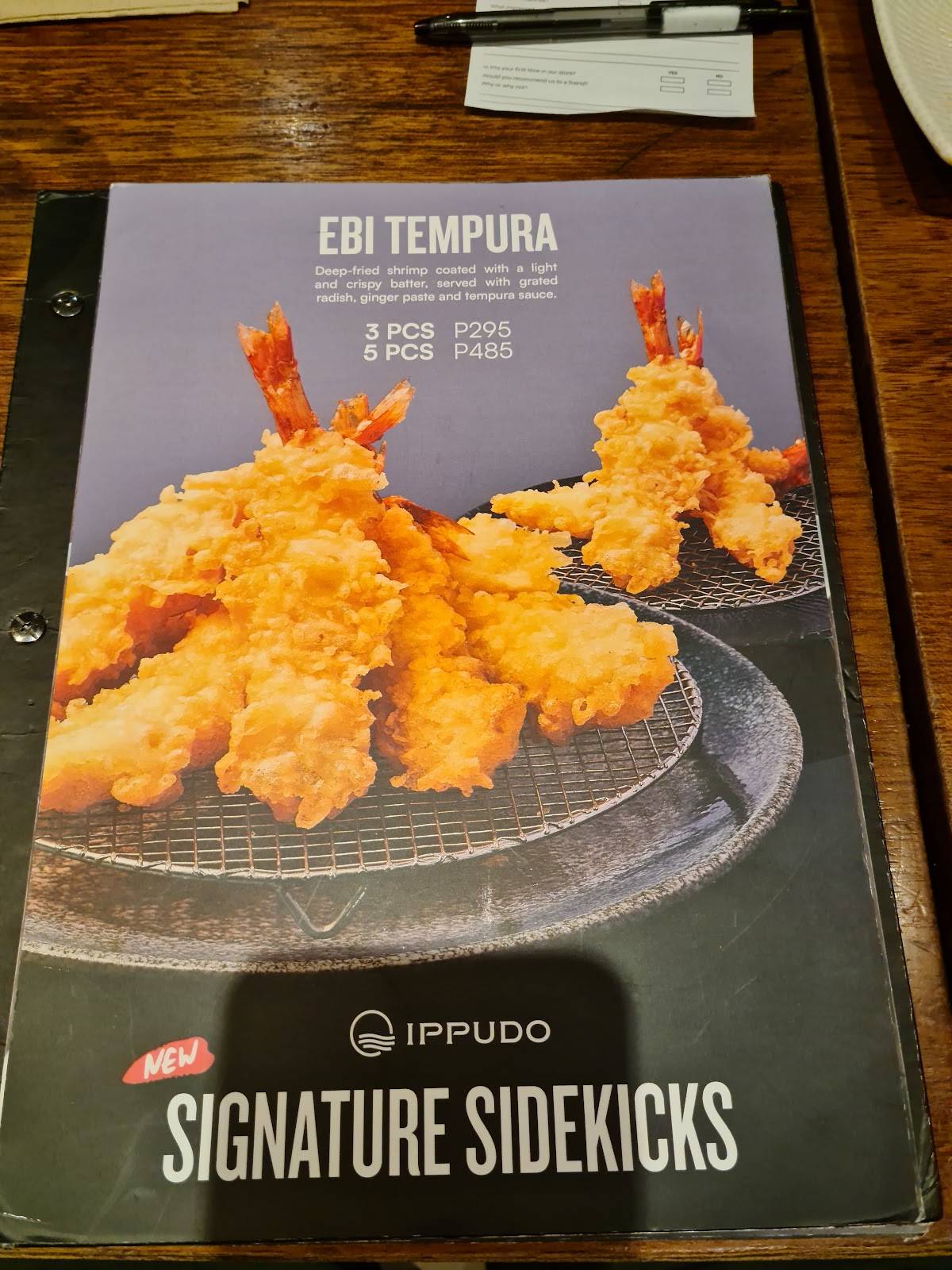 Menu at Ippudo SM Megamall restaurant, Mandaluyong, Mega D