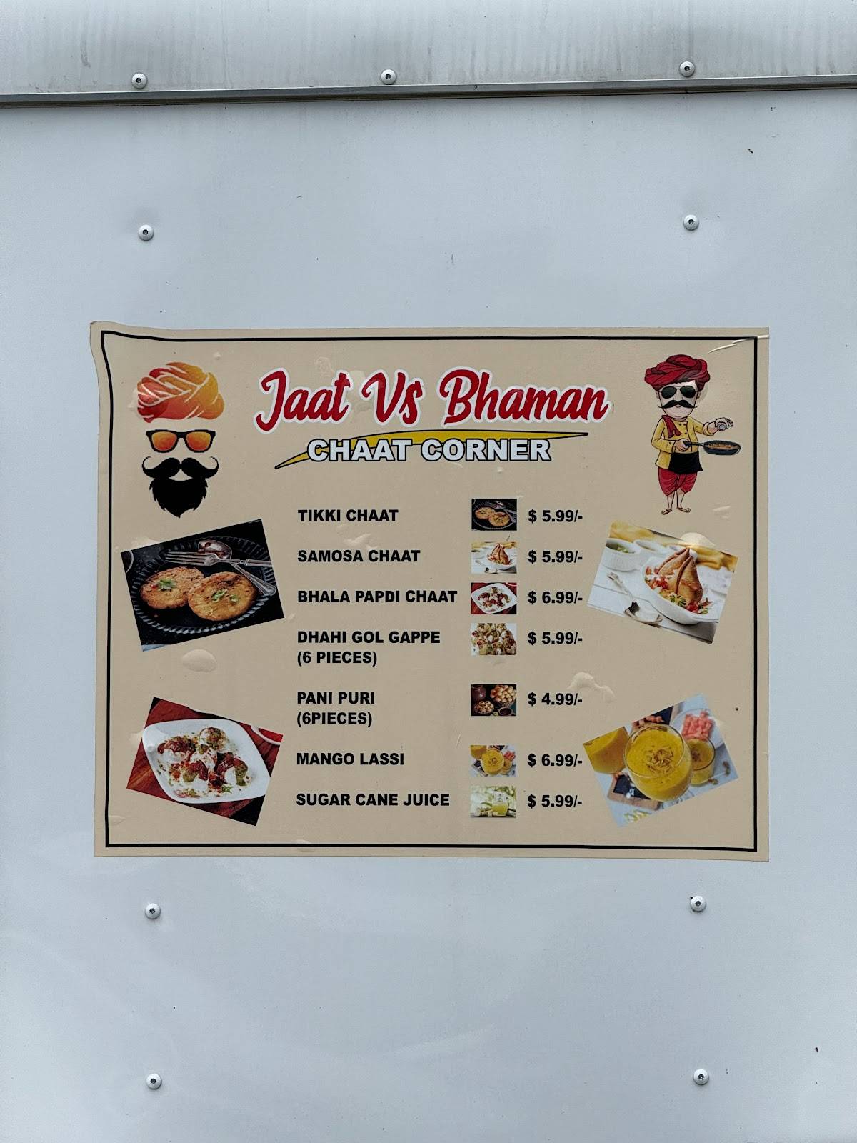 Menu at Jaat vs Bhaman, Antioch