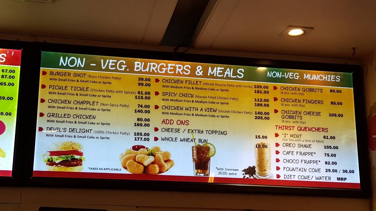 Menu at Burger Farm, Jaipur, 19
