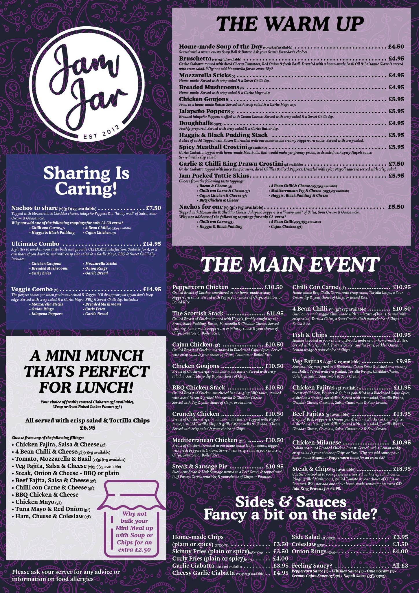 Menu at Jam Jar Paisley pub & bar, Paisley