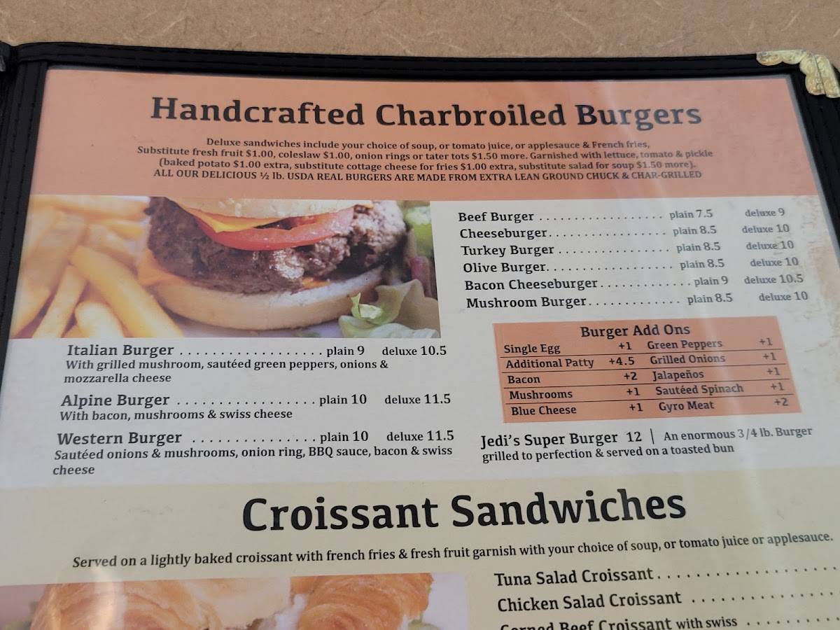 Menu at Jedi's Garden Family Restaurant, Griffith