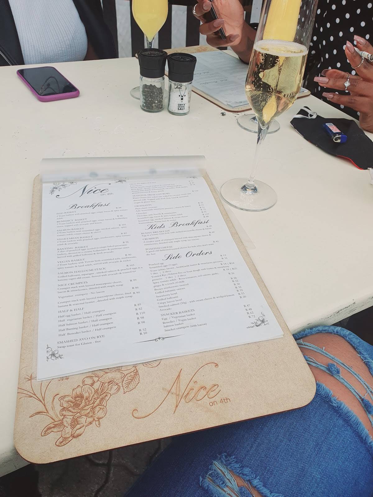 Menu at Nice on 4th restaurant, Johannesburg, 37 4th Ave